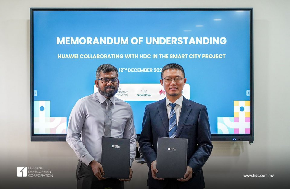 HDC signs MOU with Huawei to collaborate on smart city project - The Maldives Journal